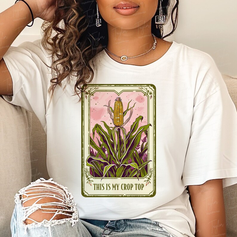 This is My Crop Top Tarot Card Svg Png, Country Sublimation Design, Country Girl Tarot T-shirt ...