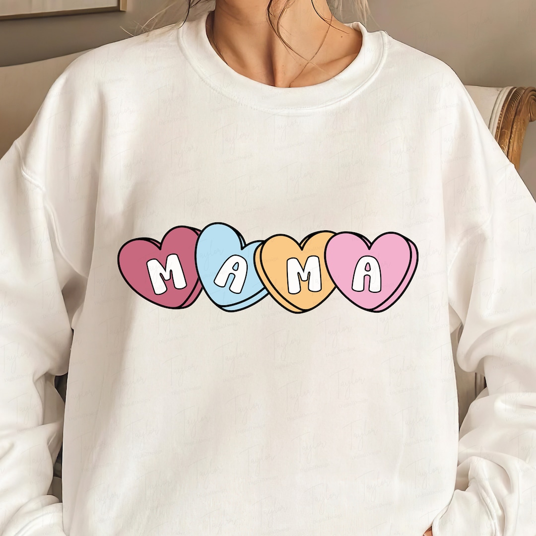 Mama Candy Heart Svg Png, Mama Svg, Mama Png, Mama Shirt Svg, Mom Life ...