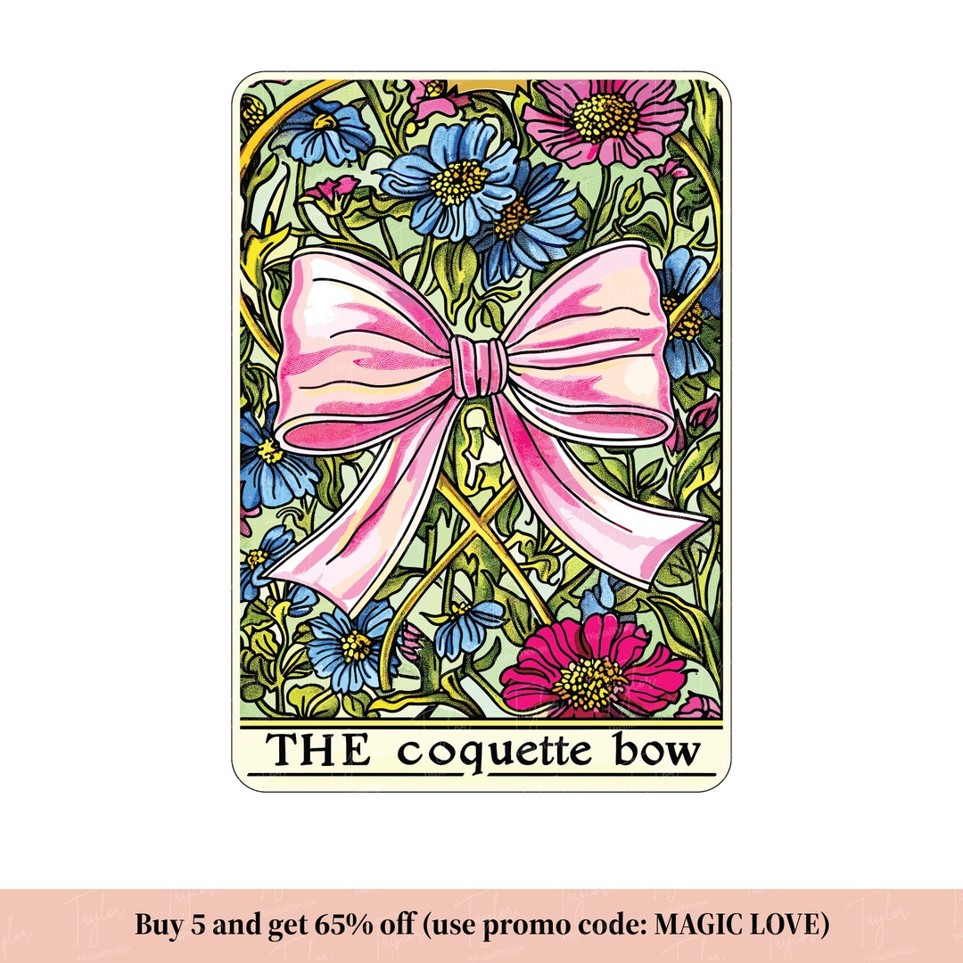 The Coquette Bow Funny Tarot Card Svg Png, Coquette Bow Sublimation ...