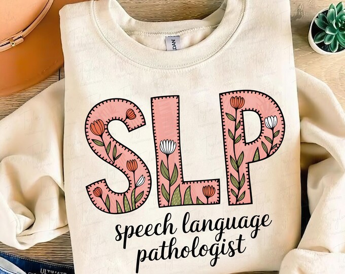 Floral Speech Therapy Png, SLP Design, Speech Pathology Png, Language ...