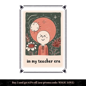 In My Teacher Era Tarot Card Png Svg, Cute Teacher Sublimation Design ...