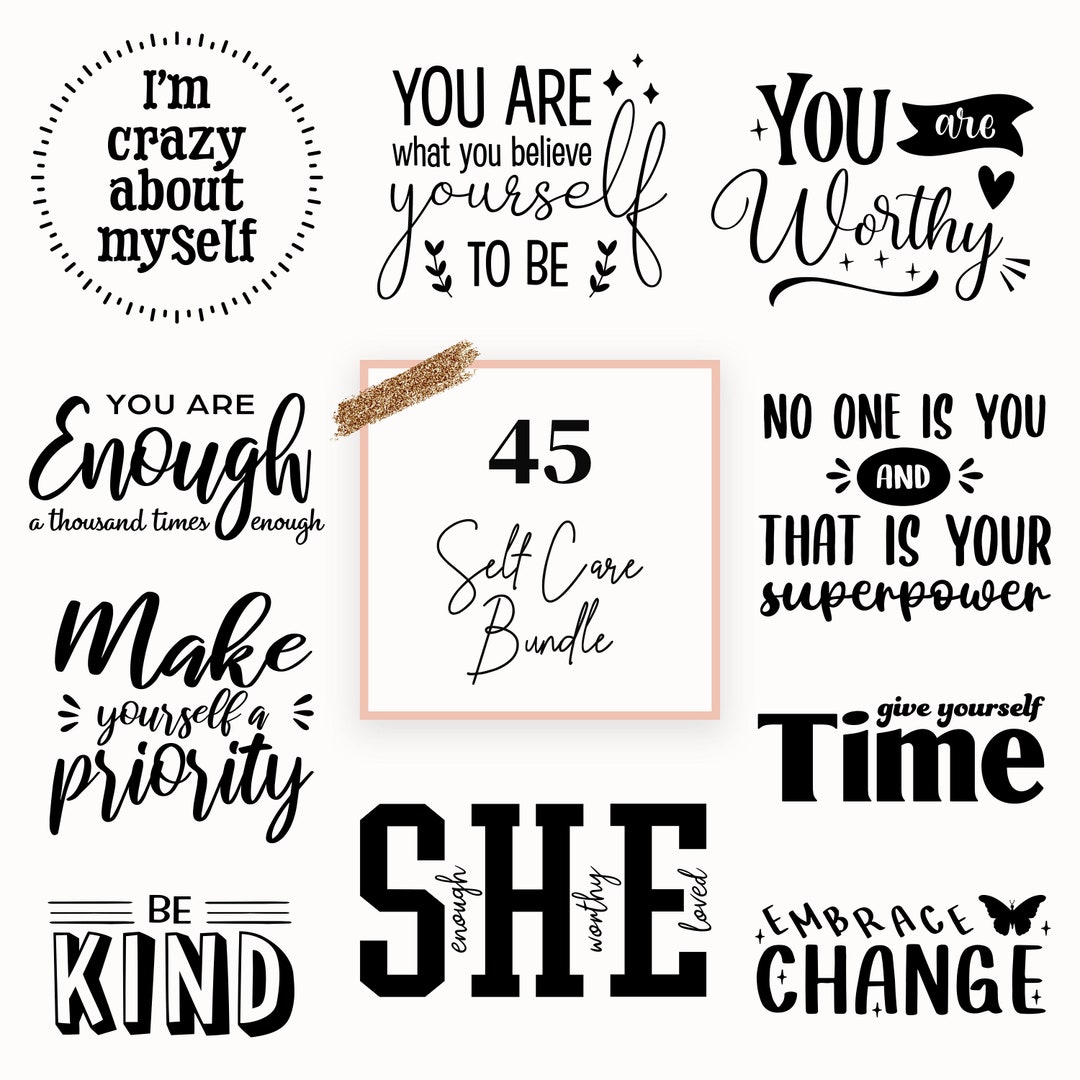 Self Love Svg Bundle, Mental Health Bundle, Feminist Svg Self Love Club ...