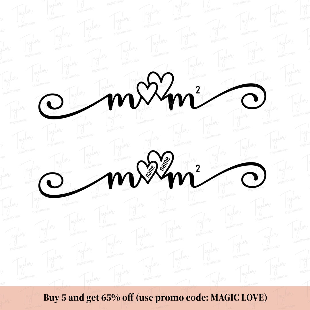 Mom of Both Svg, Mama of Both Svg, Custom Mom SVG, Child Names Svg ...
