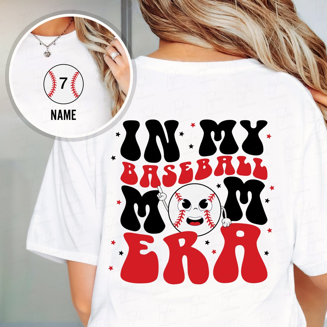 Custom Baseball Mom Svg, Baseball Svg Png, in My Baseball Mom Era Svg ...