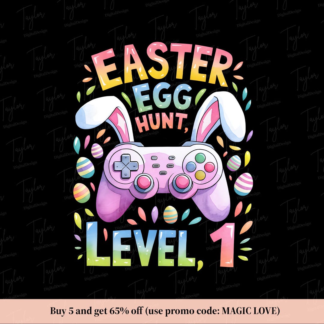 Easter Egg Hunt, Gamer Png, Easter Sublimation Design, Easter Bunny ...