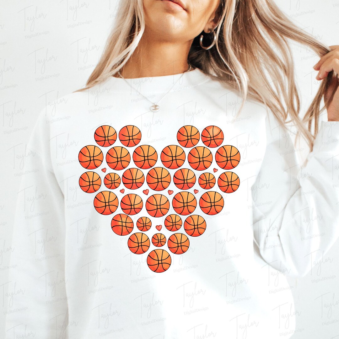 Heart Basketball Png, Love Basketball Sublimation, Basketball Design ...