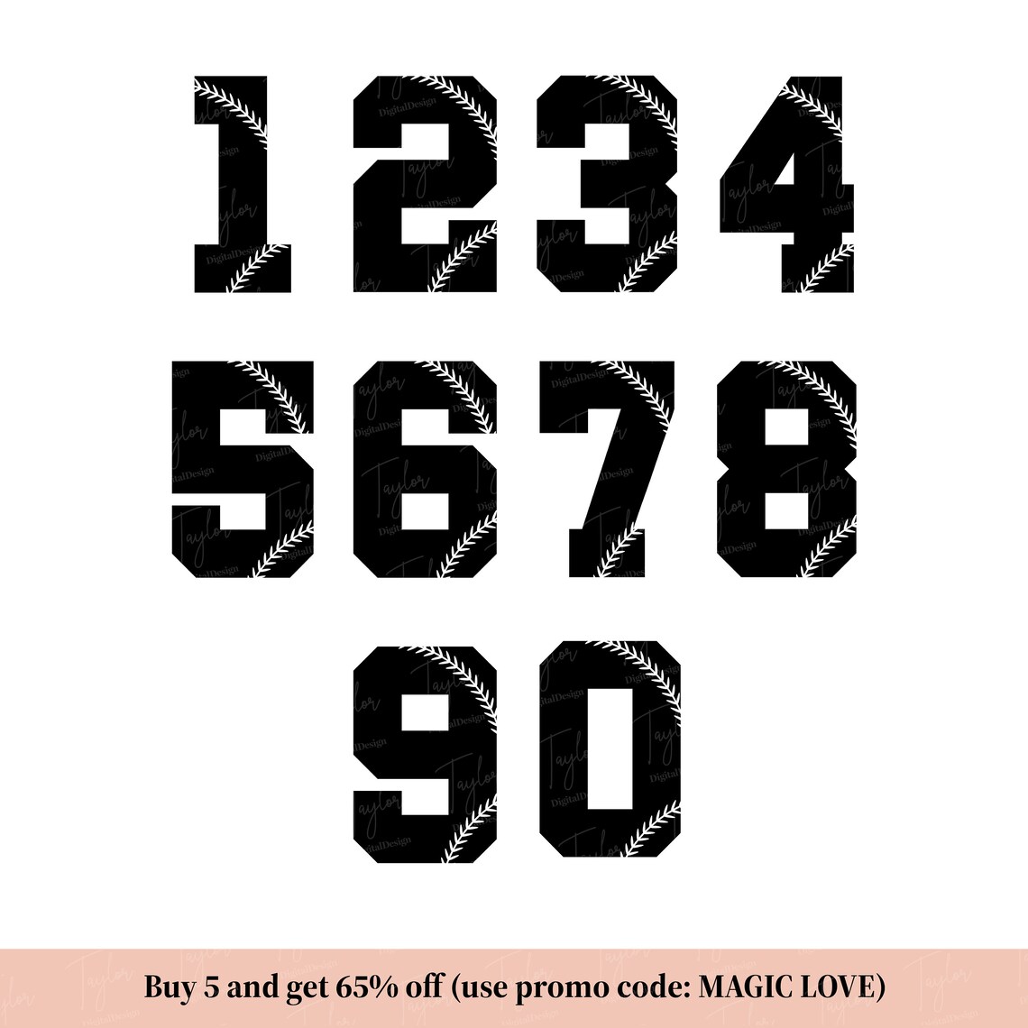 Baseball Numbers, Baseball Svg, Baseball Stitch, Baseball Font Svg ...