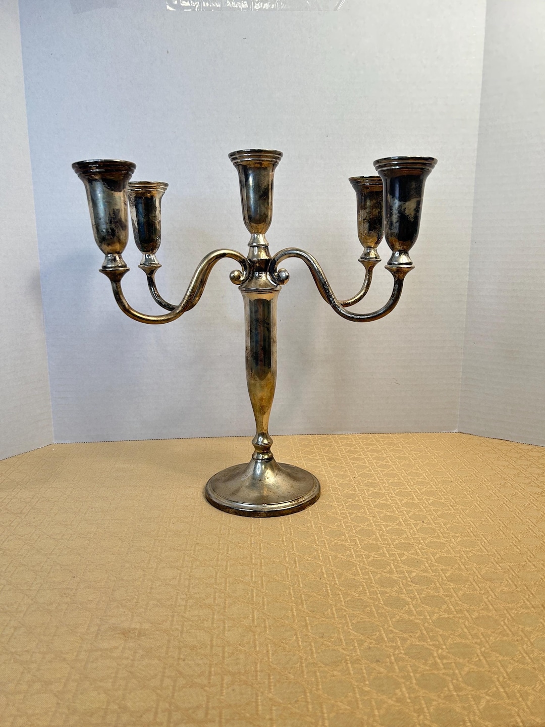 Vintage Godinger Company Silver Candelabra Dinner Centerpiece With Five ...