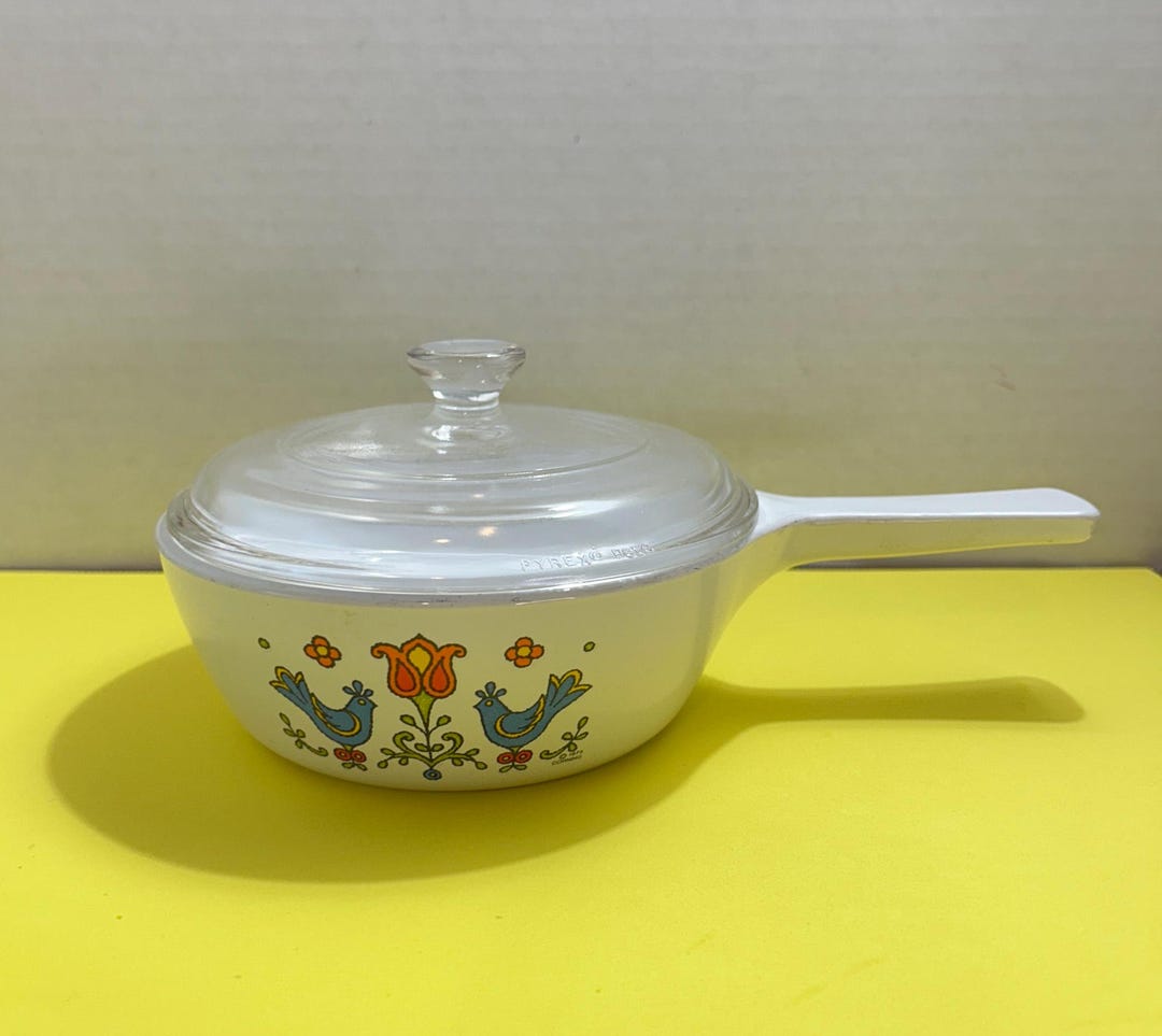 Vintage Corning Ware Pot With Lid, Country Festival USA, 1.5 Pint, 1975 ...