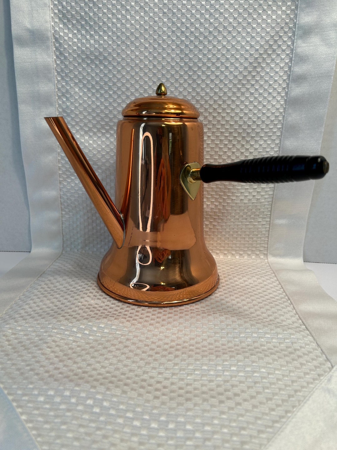 Vintage Copper Teapot With Black Handle, Coppercroft Guild - Etsy