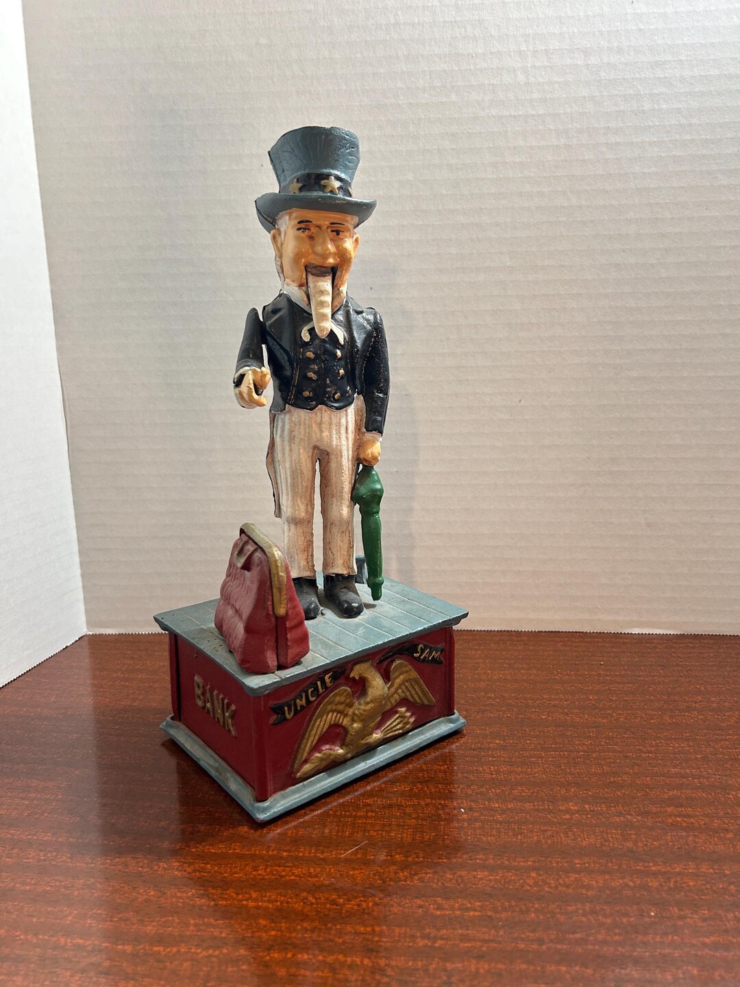 Vintage Wilton Products Reproduction Uncle Sam Cast Iron Mechanical ...