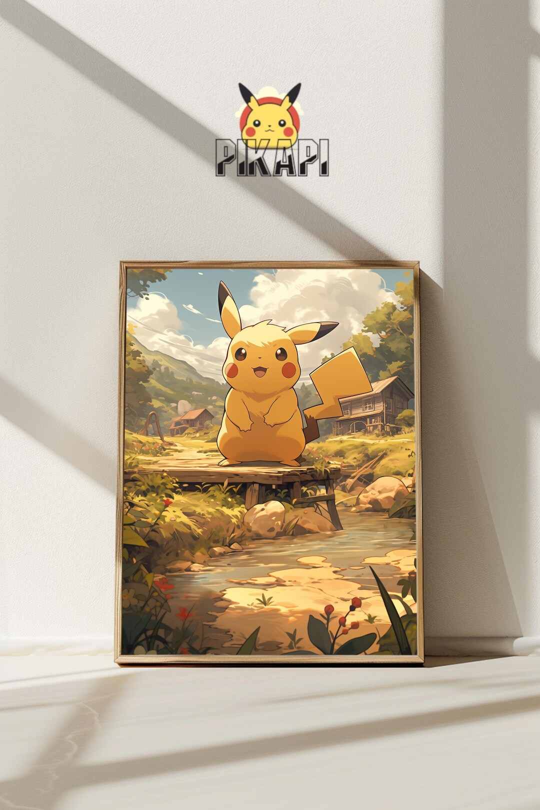 5K Pikachu in a Campaign Landscape , Japanese Art Style Painting ...