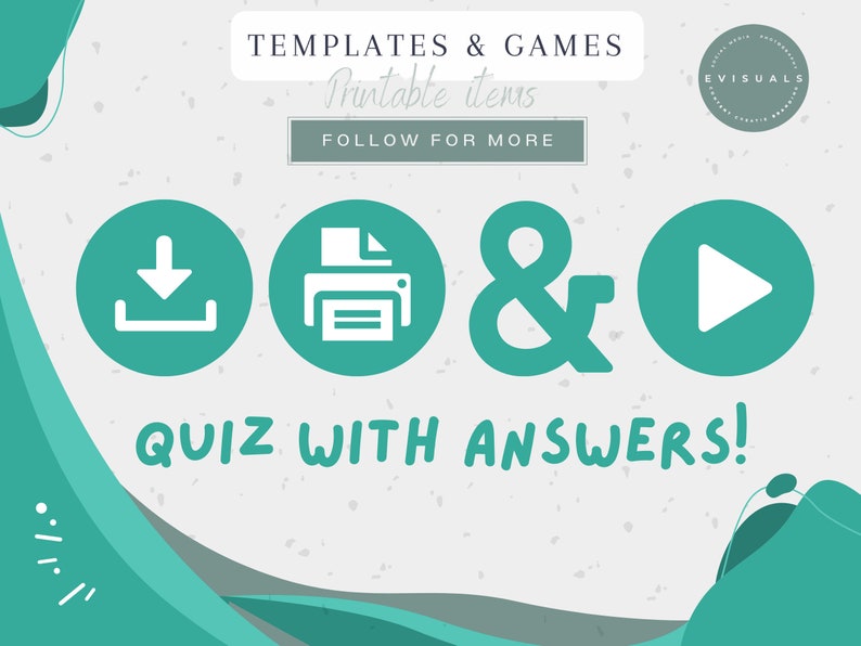 Printable Picture Quiz Pub Quiz Picture Round Trivia Quiz General ...