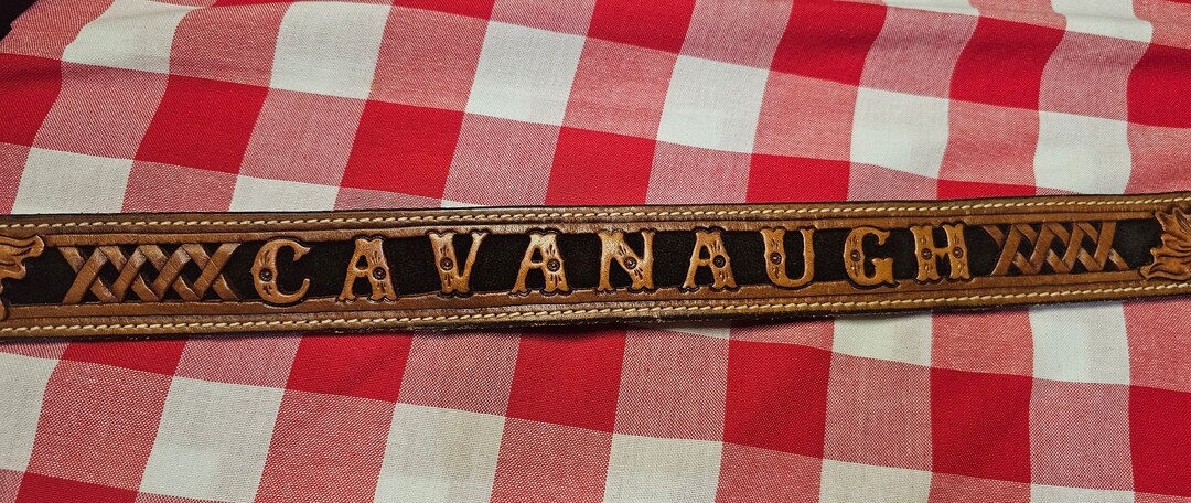 Vintage Name Belt CAVANAUGH Classic Leather Monogrammed DC Western ...