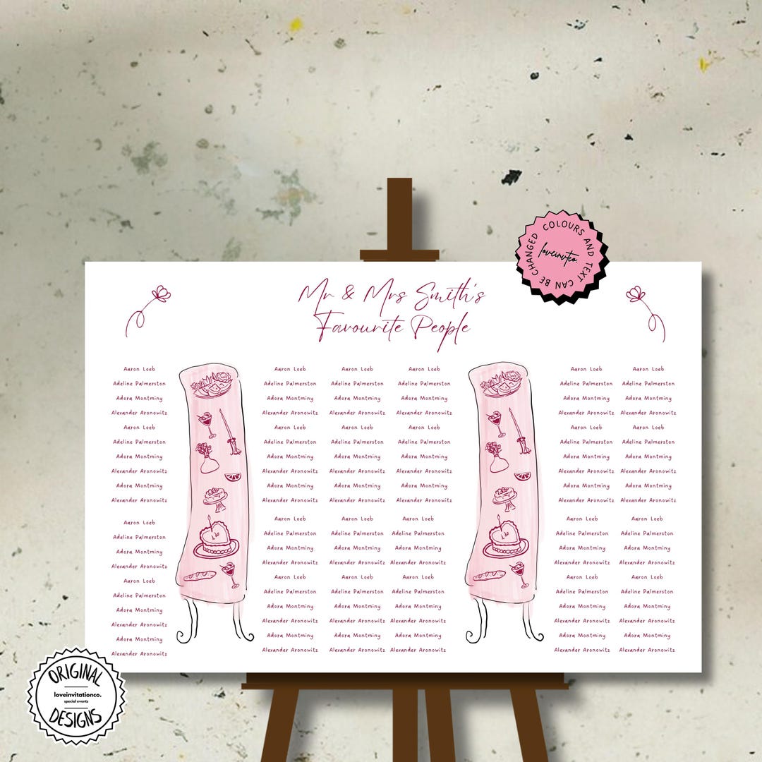 Plantilla de plano de asientos para boda, plano de asientos para mesa ...