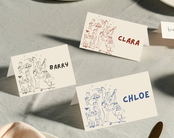 Wedding Place Cards Templates Wedding Place Card Wedding Guest Name ...