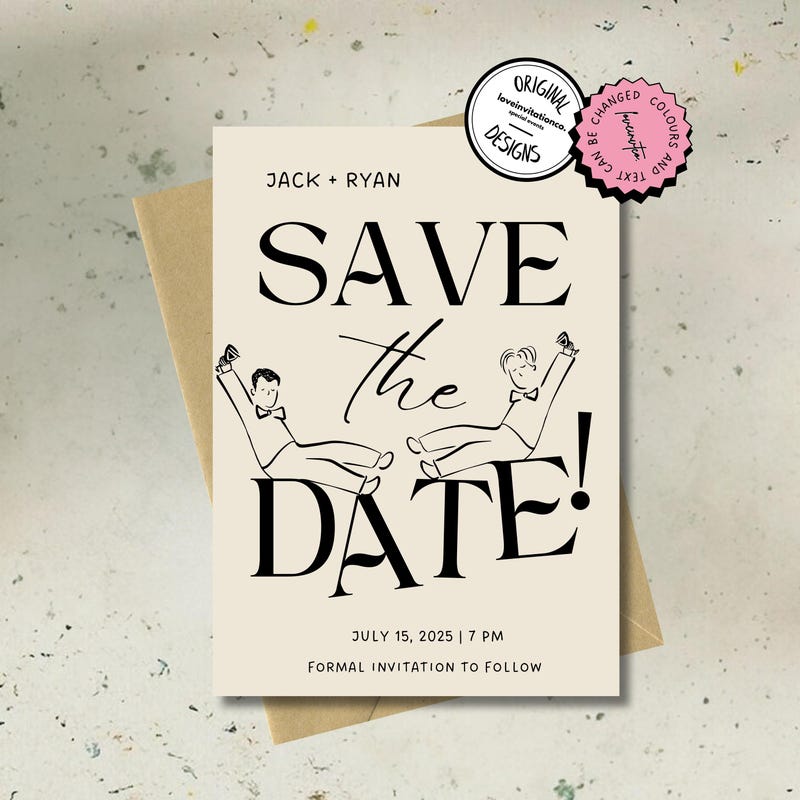Lgbtq Wedding Save the Date - Etsy UK