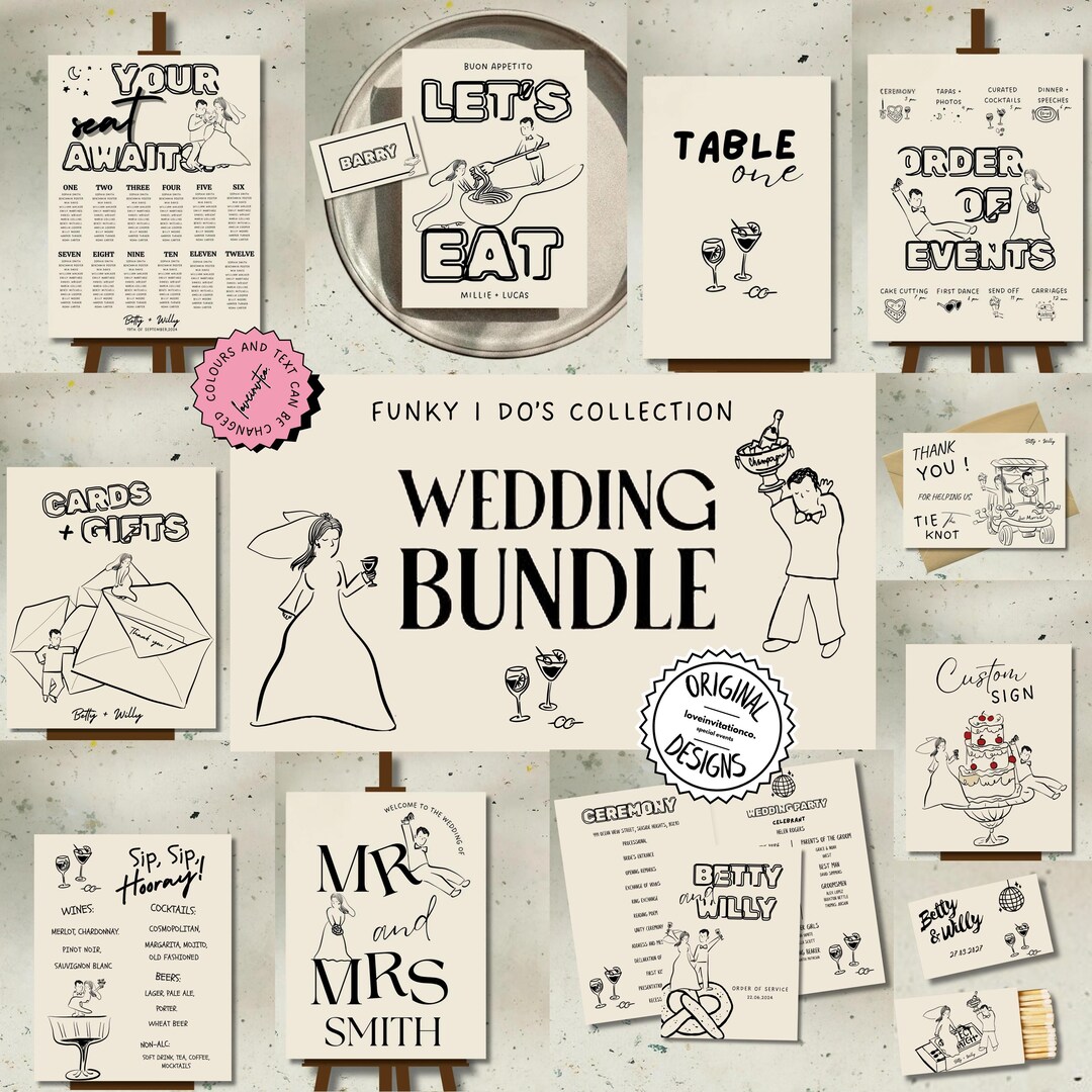 Wedding Day Templates Editable Wedding Stationery Ultimate Wedding ...