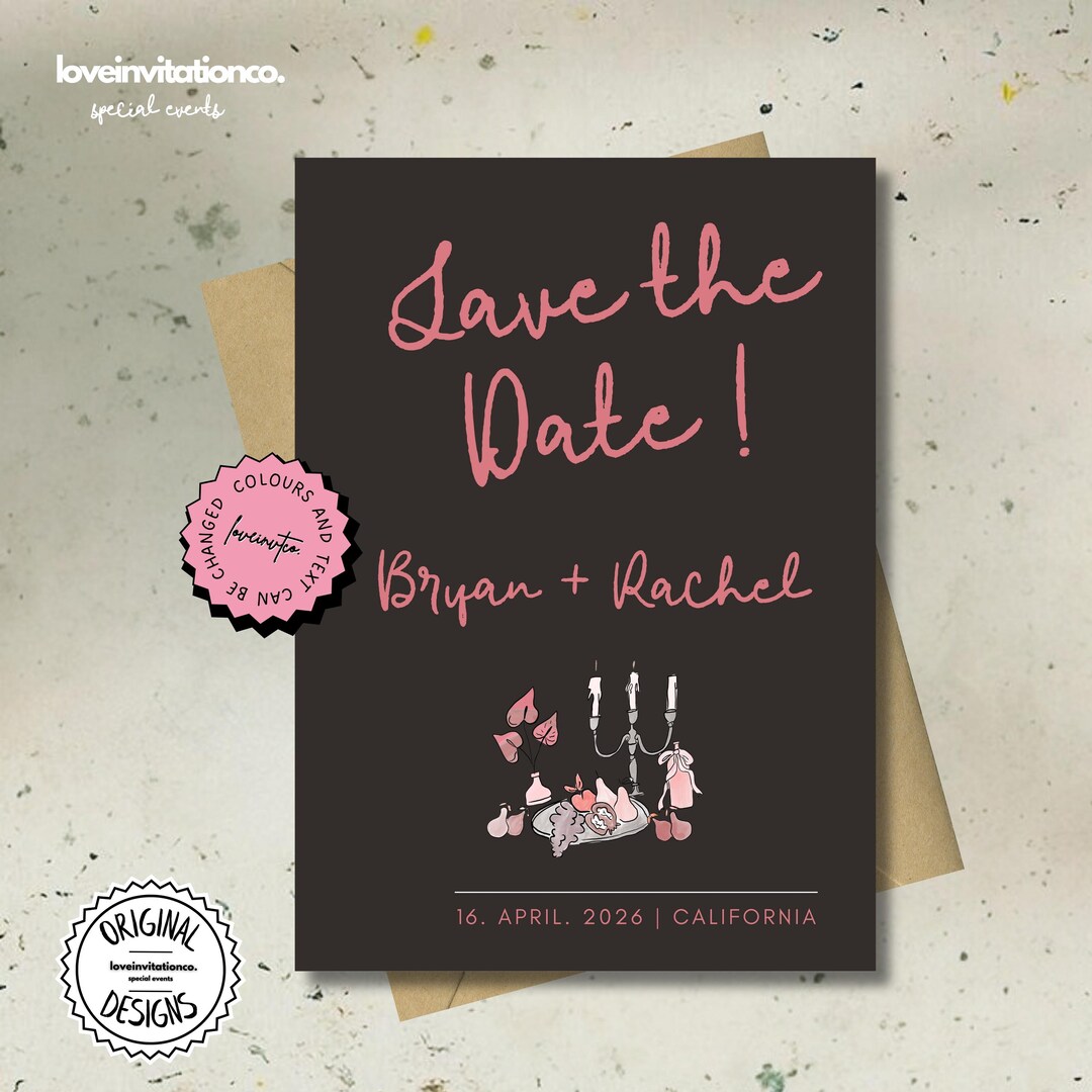 Save the Date Template Printable Save the Dates Editable Wedding ...
