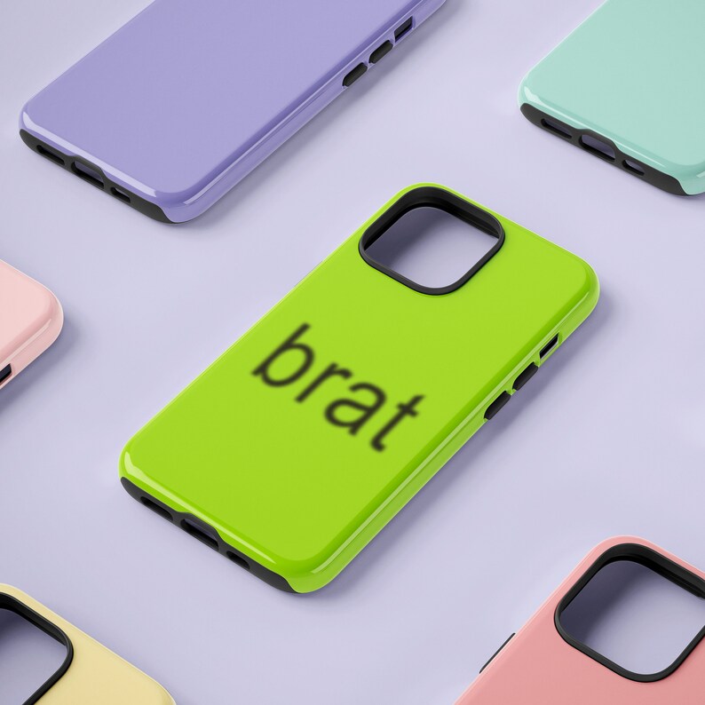 Personalized Charli XCX Brat Album Cover Phone Case, Blurred Brat, Cult ...