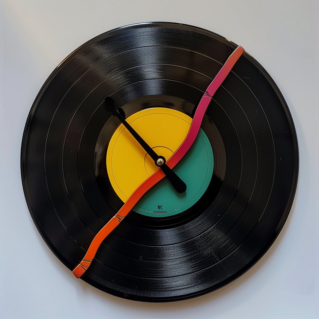 Vinyl Vortex Wall Clock - Etsy