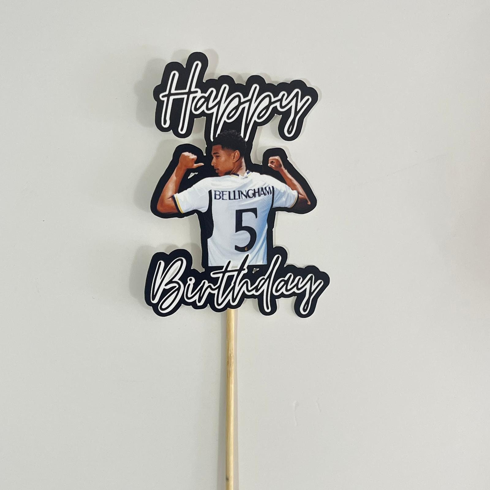 Jude Bellingham Happy Birthday Cake Topper | Football Theme Birthday - Etsy