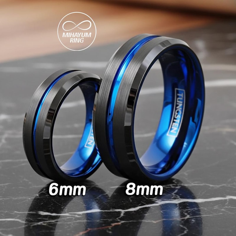 Womens Rings Band Blue - Etsy