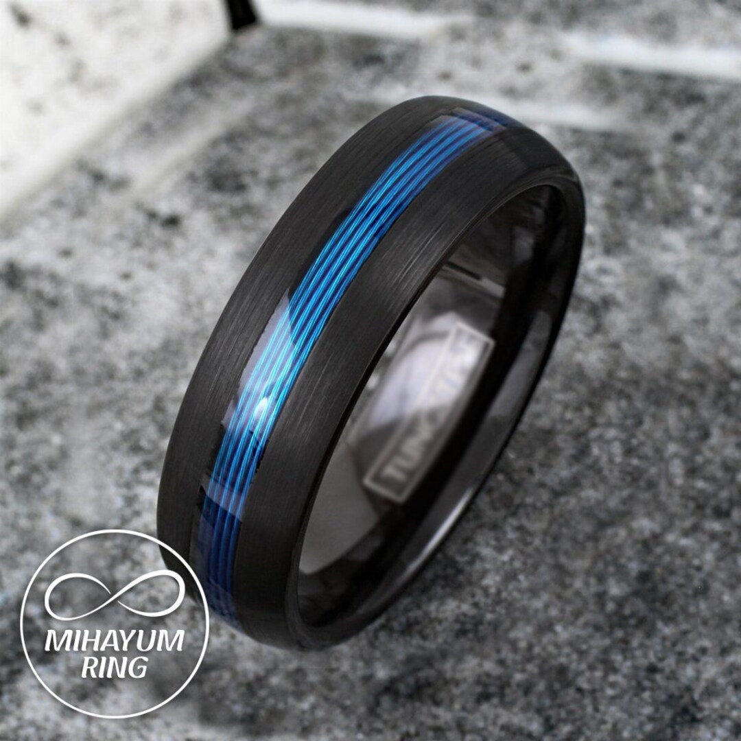 Fishing Ring Fishing Line Ring for Men Black Dome Fishing Line Ring ...