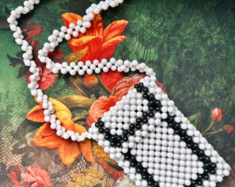 Beaded Mobile Phone Crossbody Bag, Beaded Phone Luxury Bag, Shoulder ...