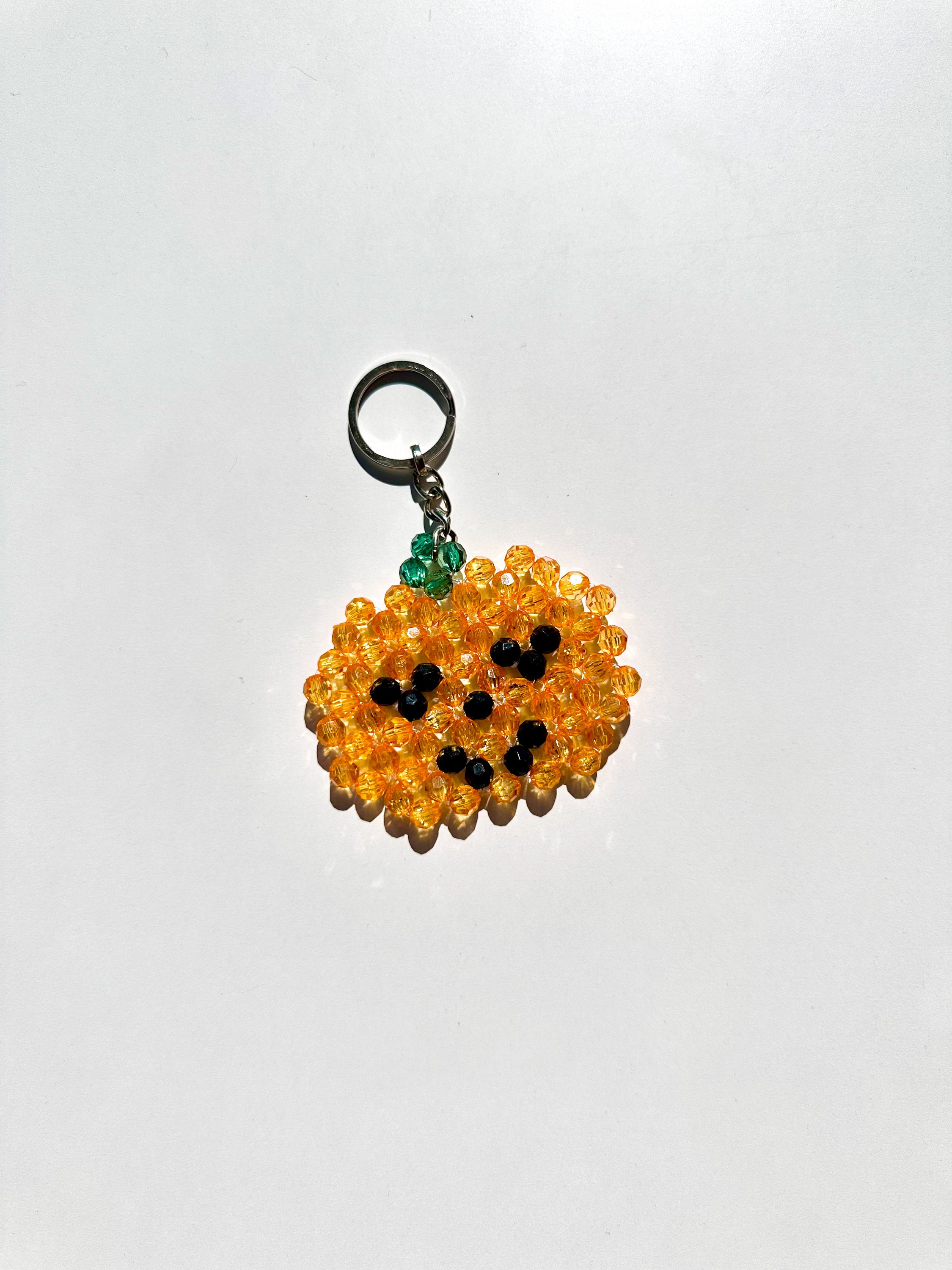 Spooky Halloween Beaded Keychain, Pumpkin Keyring, Halloween ...