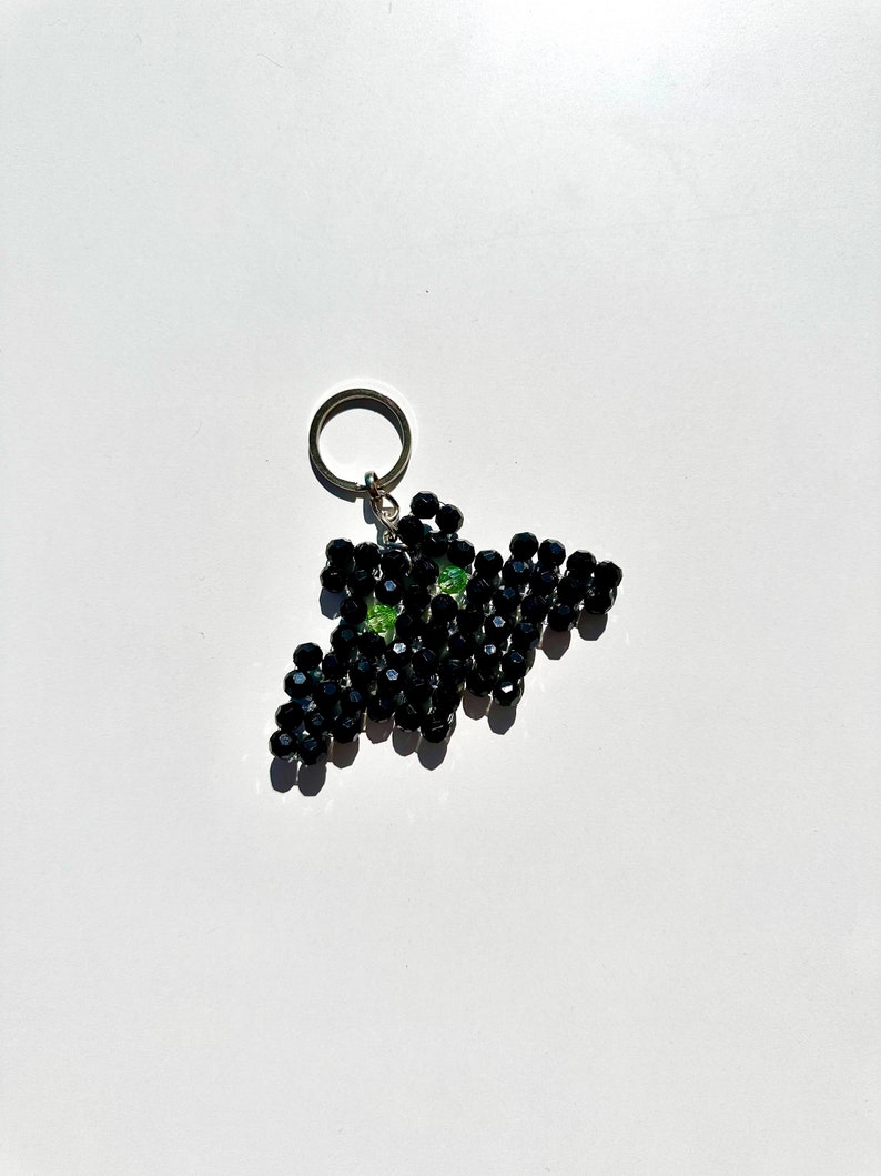 Spooky Halloween Beaded Keychain, Pumpkin Keyring, Halloween ...