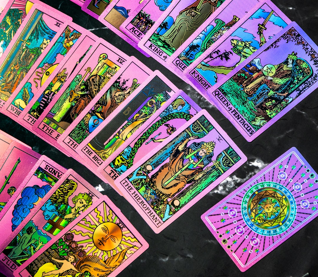Pink Tarot Cards Set, Tarot Card Deck With Guidebook, Beginner Tarot ...