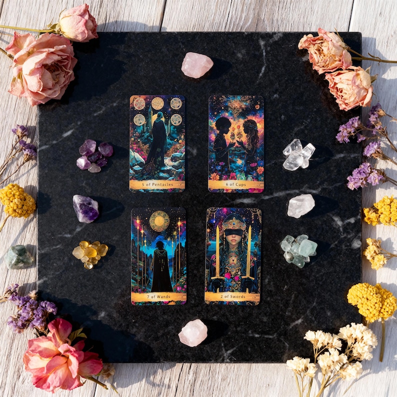 Cosmic Tarot Deck for Dreamers, Galaxy-inspired Tarot, 78 Cards With ...