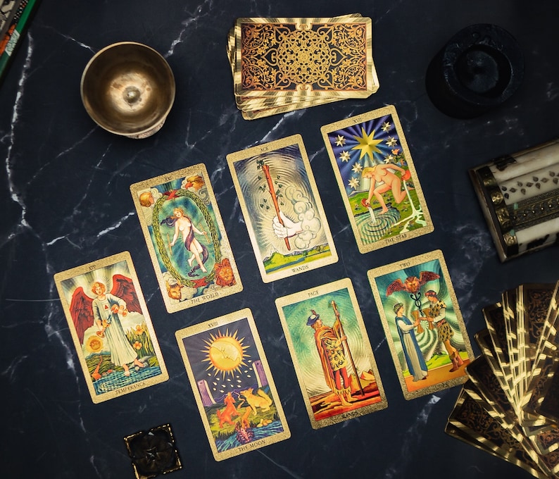 Tarot Gift for Her, Tarot Deck With Guidebook, Fancy Tarot Cards, Rider ...