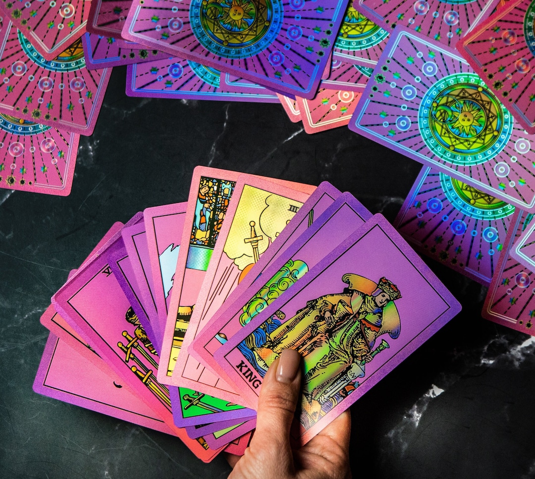 Stars Pink Tarot Cards With Guide Book, Tarot Deck Cards, Occultic ...