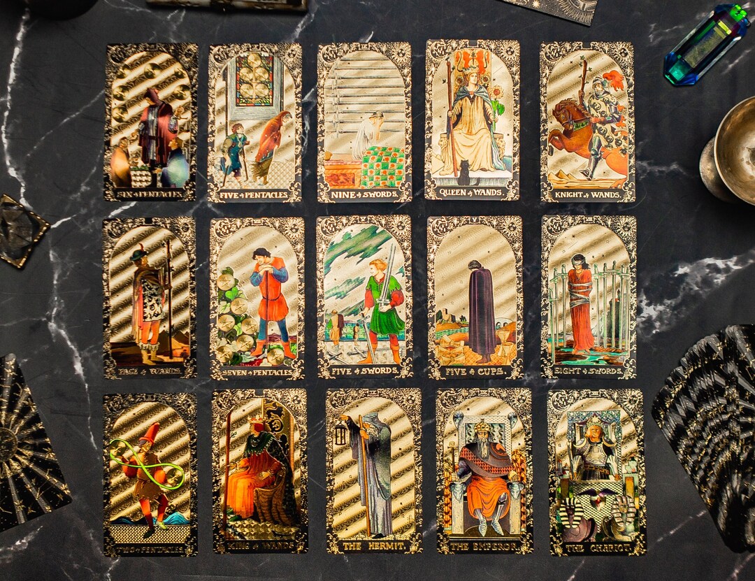 Tarot Deck 78 Cards, Beginners Tarot, Mystical Black Tarot, Tarot With ...