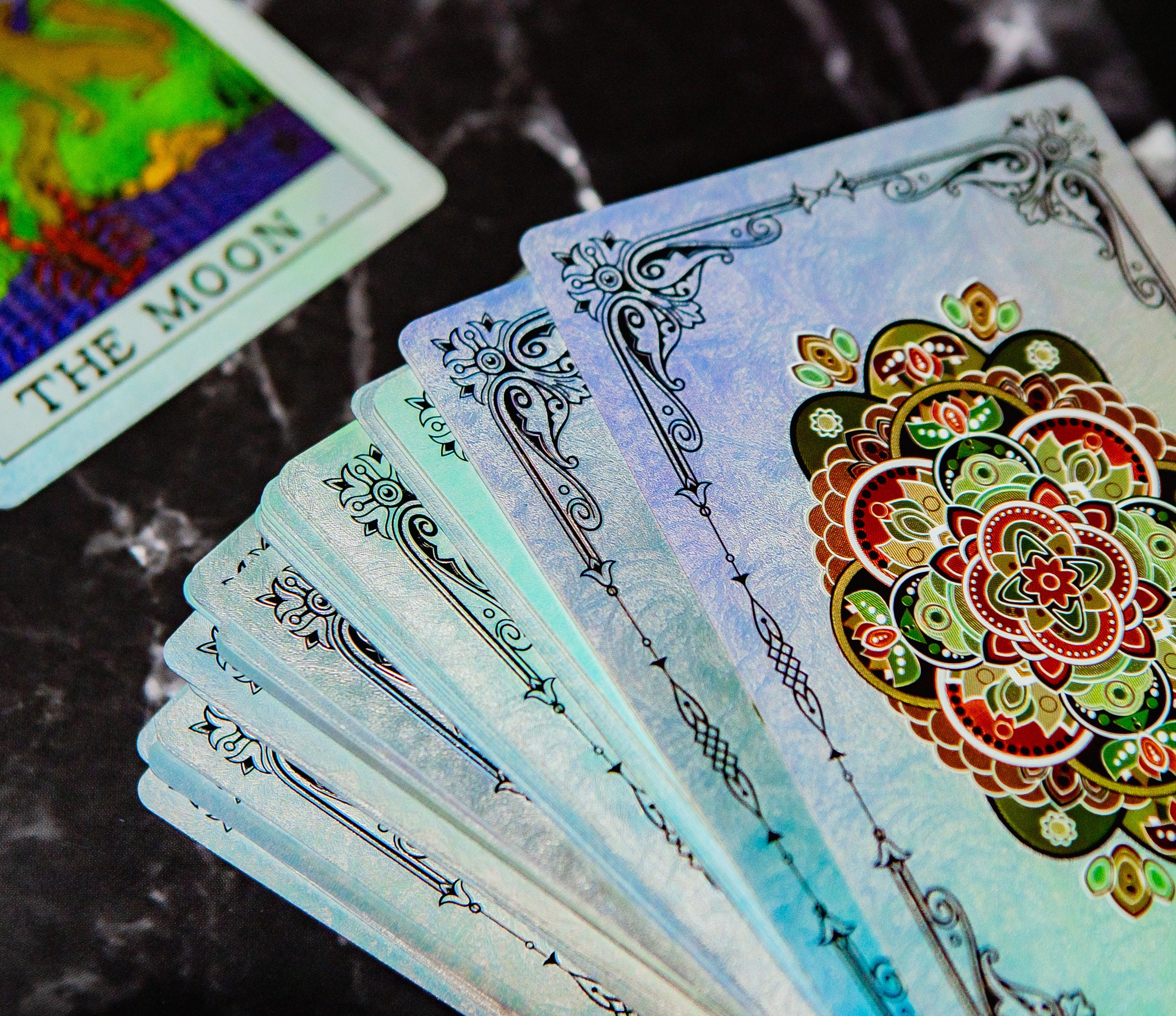 Crystal Tarot Cards, Shining Tarot Deck, Rainbow Holographic Foil 78 ...