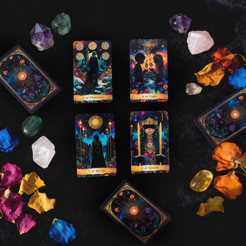Cosmic Tarot Deck for Dreamers, Galaxy-inspired Tarot, 78 Cards With ...