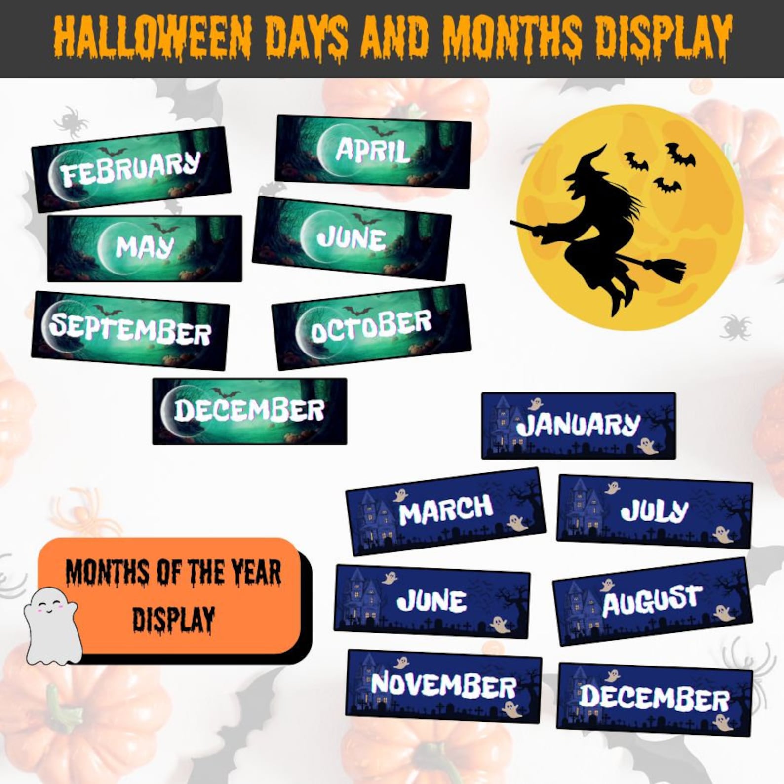 Png,svg,halloween. Days and Months Display, Days of the Week Display ...