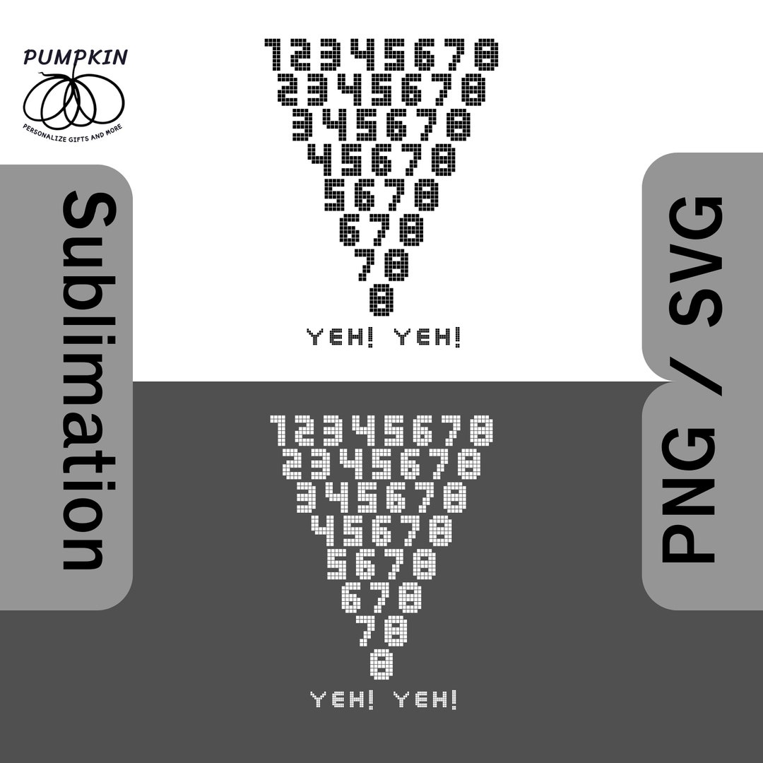 Count-123455678, PNG,SVG, Sublimation Design. - Etsy
