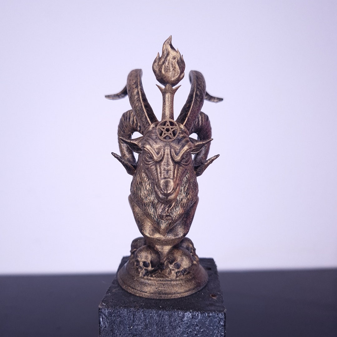 Baphomet Bust Statue Decoration - Pagan Idol - Solve - Coagula- Dark ...
