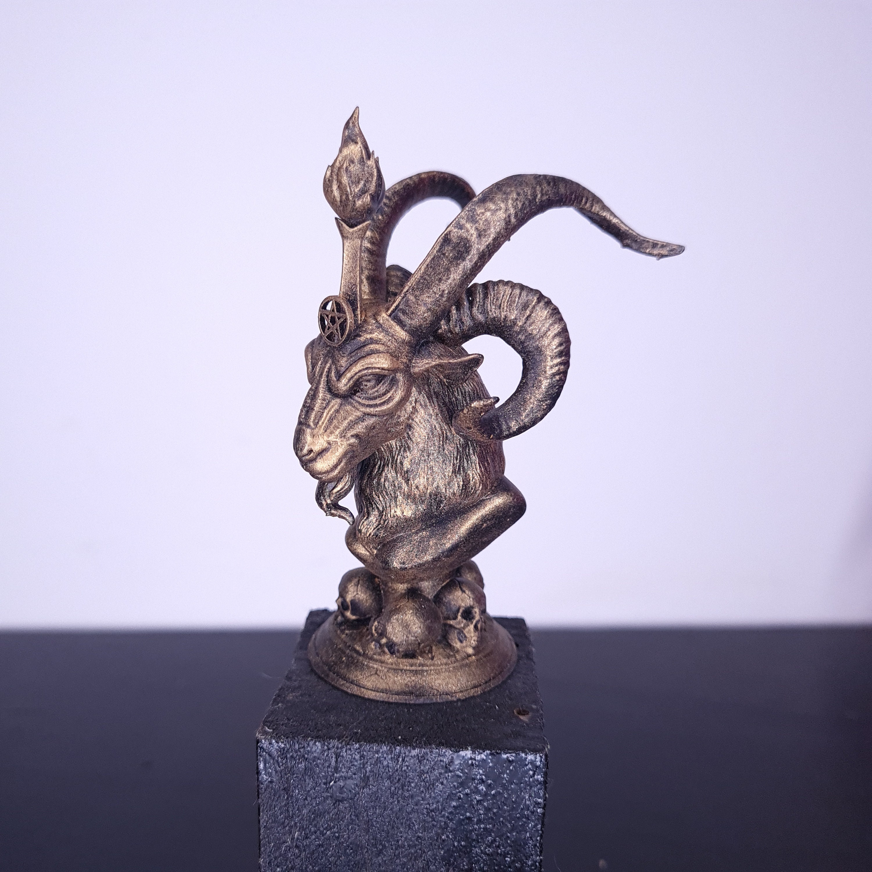 Baphomet Bust Statue Decoration - Pagan Idol - Solve - Coagula- Dark ...