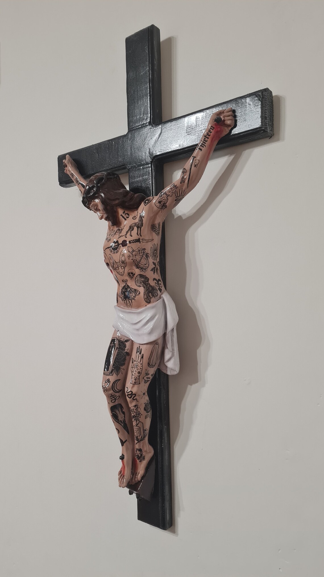 Jesus Christ Wall Tattoos Dark Goth (dark Christ) 80cm X 40cm Diamond ...