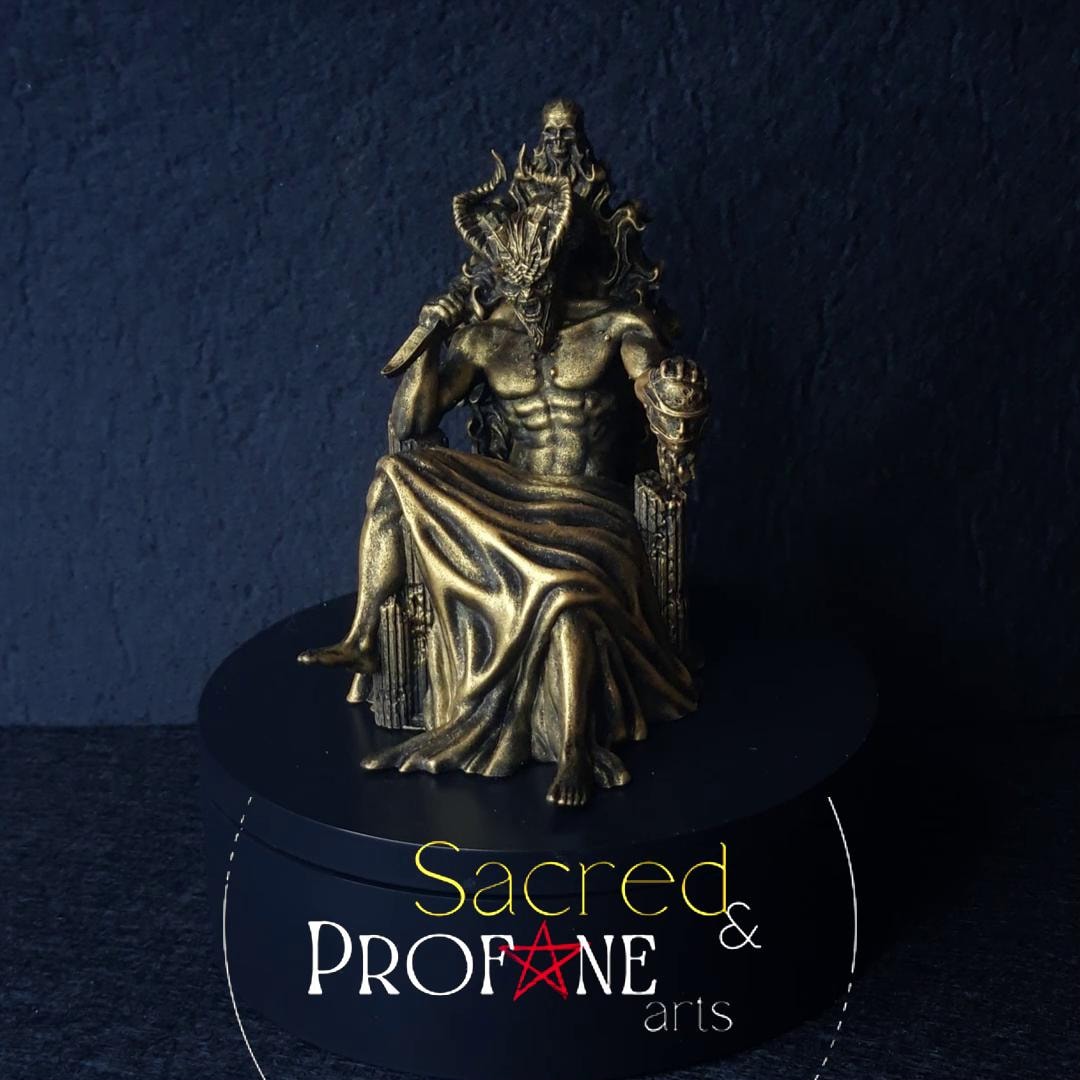 LUCIFER on Throne Statue Decoration - Pagan Idol - Eosphorus - Satan ...