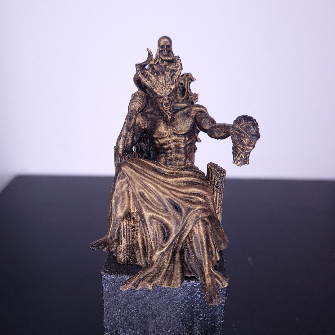 LUCIFER on Throne Statue Decoration Pagan Idol Eosphorus Satan Dark God ...