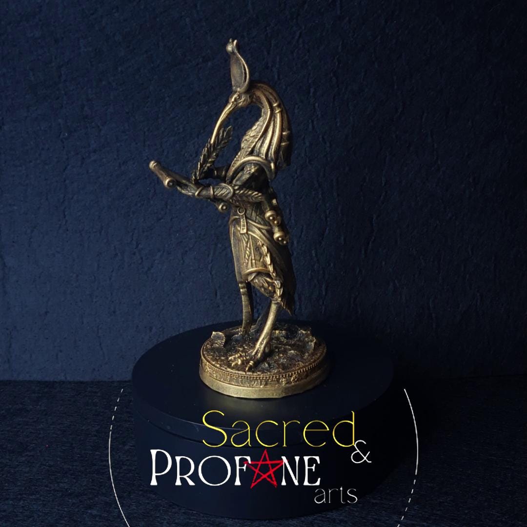 THOTH Egyptian God Statue - God of Magic, Time, and Wisdom - Decorative ...