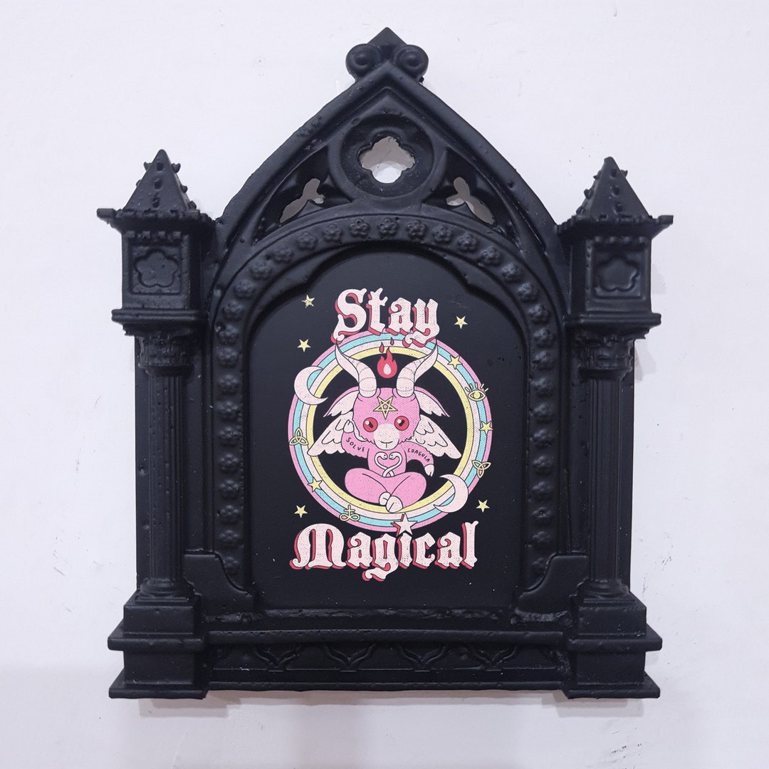 Cadre vitrail gothique décoration murale exvoto séjour magique ...