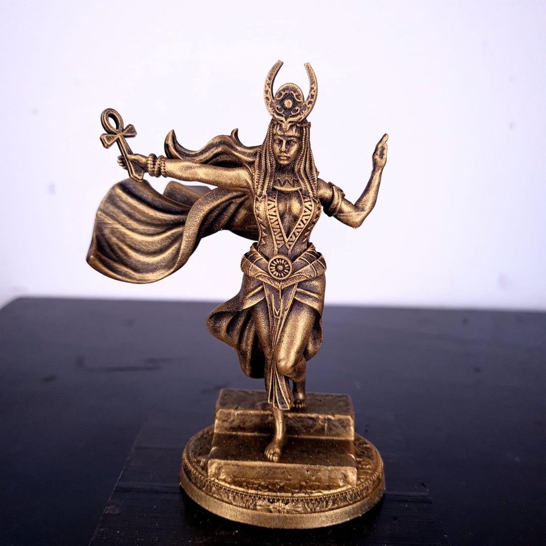 HATHOR Egyptian Deity Statue Goddess of Joy Love and Beauty Decoration ...