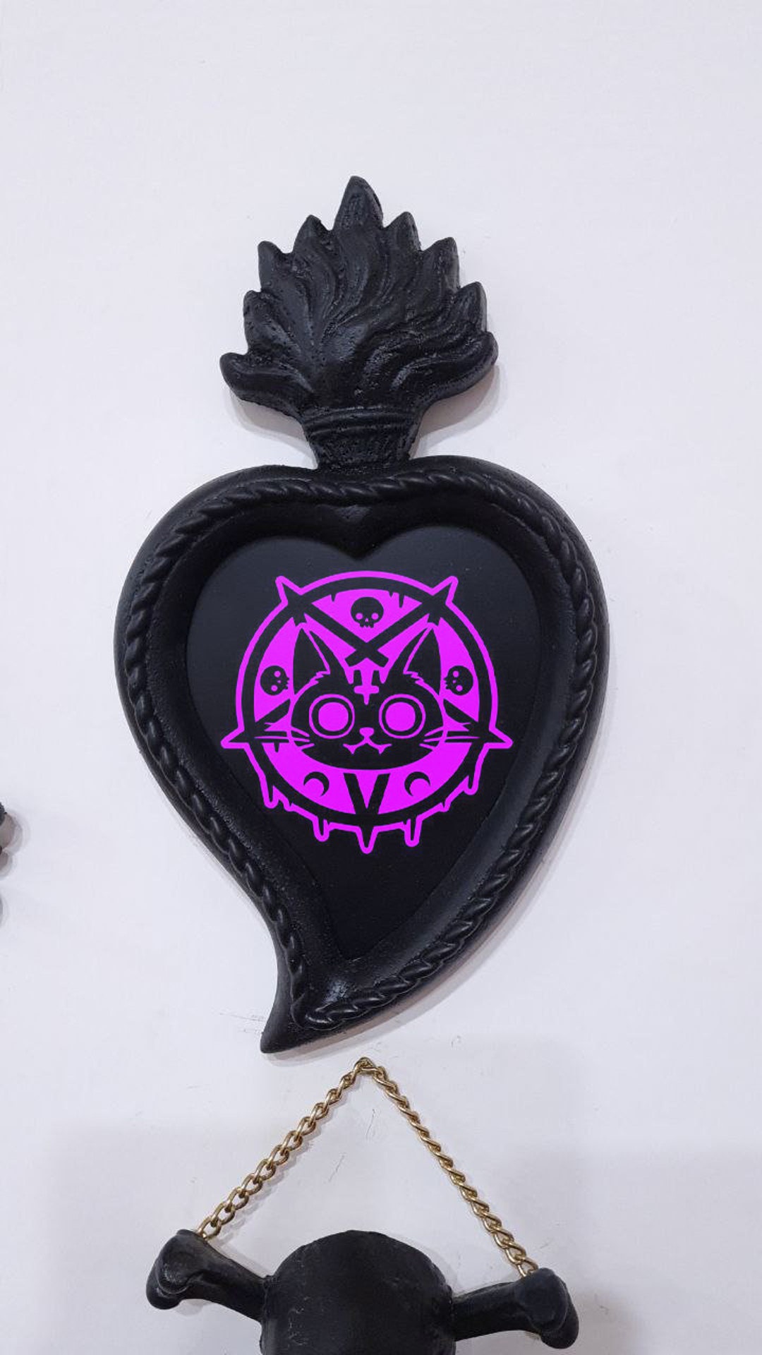 Exvoto Satanic Cat Frame Wall Decoration - Aesthetic - Gothic Wall ...