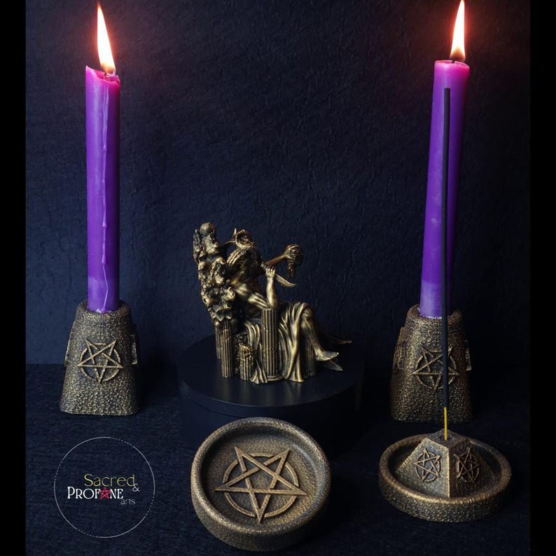 LUCIFER on Throne Statue Decoration - Pagan Idol - Eosphorus - Satan ...